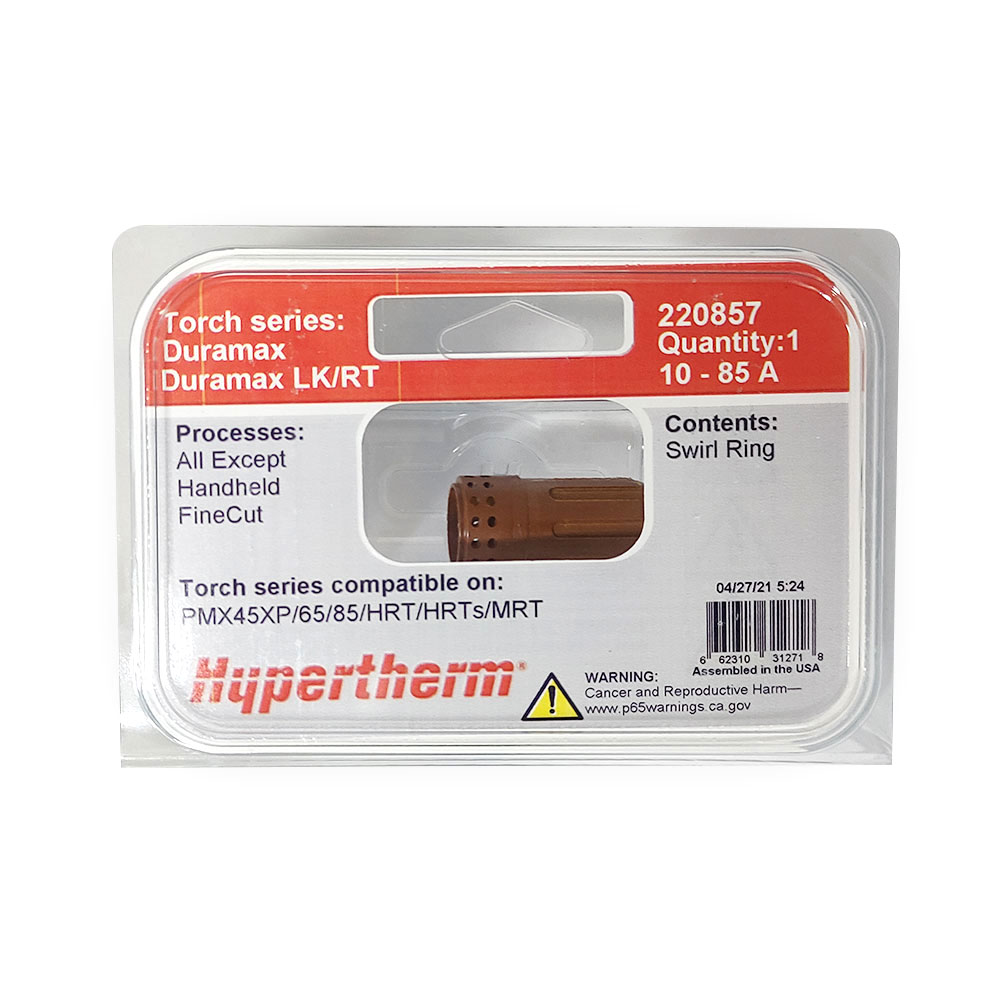 220857 Swirl Ring Hypertherm 45-85A PMX45XP/65/85 - Soldametal