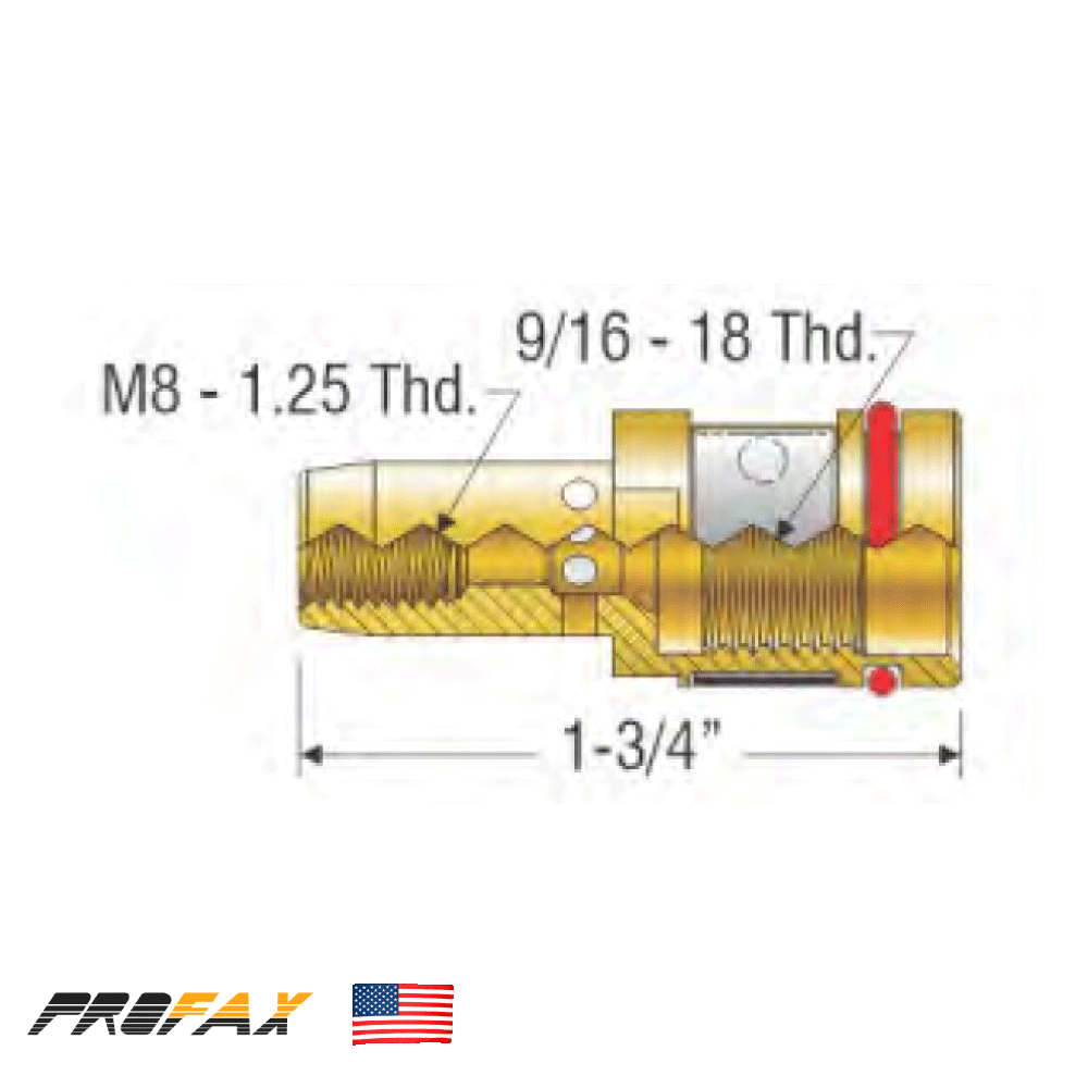 PFX57HD Gas difusor / Porta Tip HD450 cobre, Profax - Unidad - Soldametal