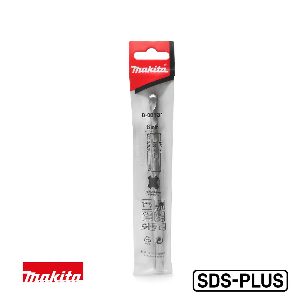 Broca SDS Plus Stand Mak 8 X 160 mm. D-00131 – Makita – Soldametal