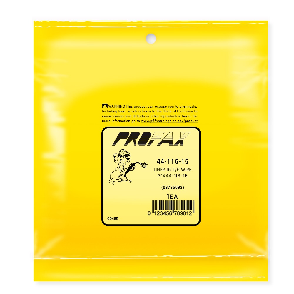 PFX44-116-15 Liner 1.2-1.6 mm 15′ M400, Profax – Soldametal